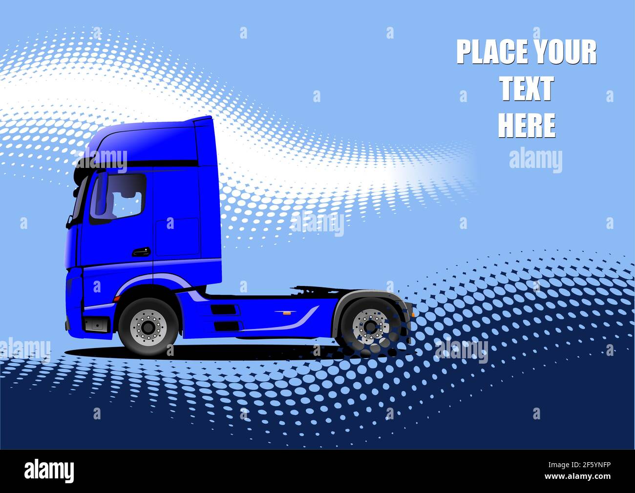Vector 3d illustration of blue truck. Lorry Stock Vector Image & Art ...