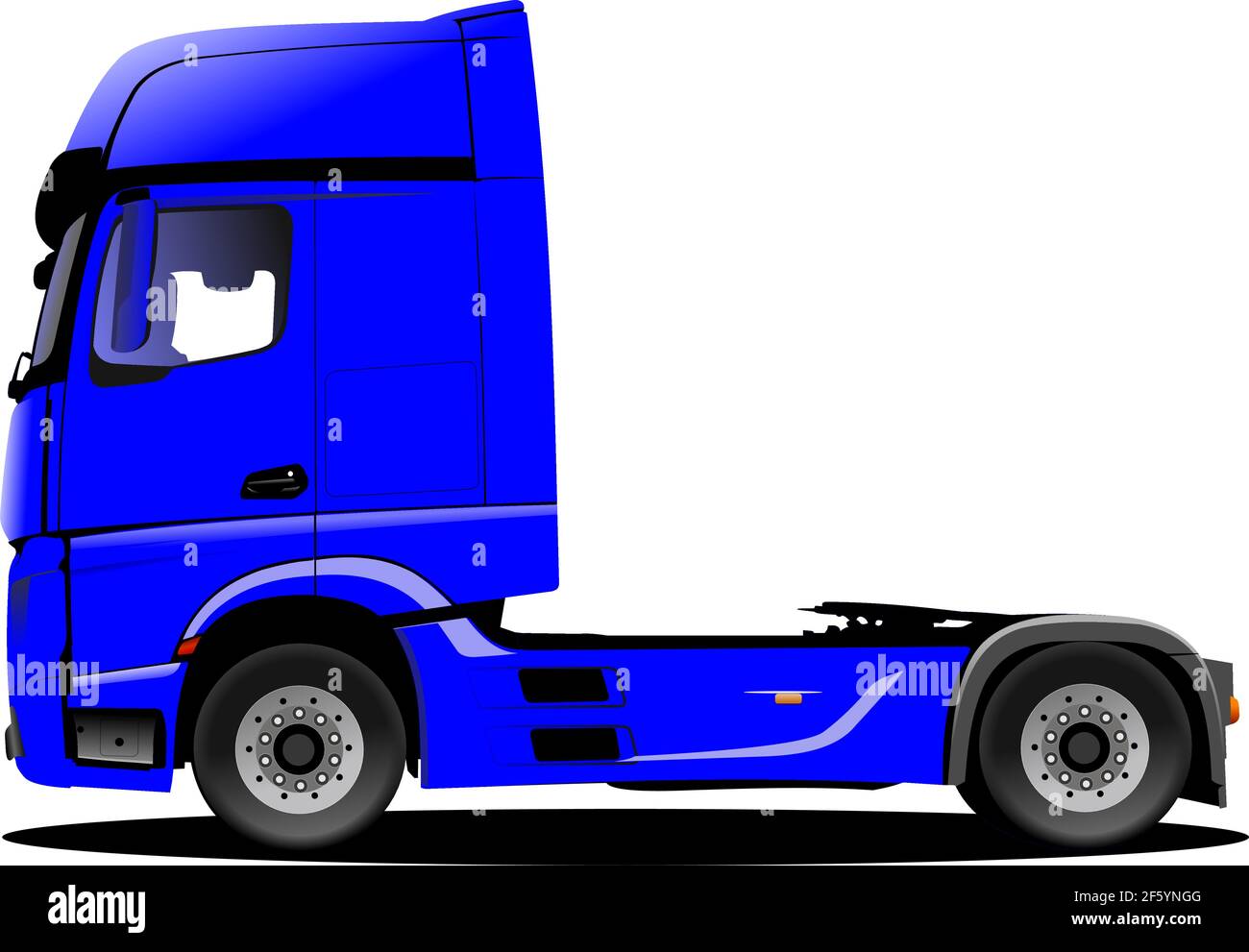 Vector 3d illustration of blue truck. Lorry Stock Vector Image & Art ...
