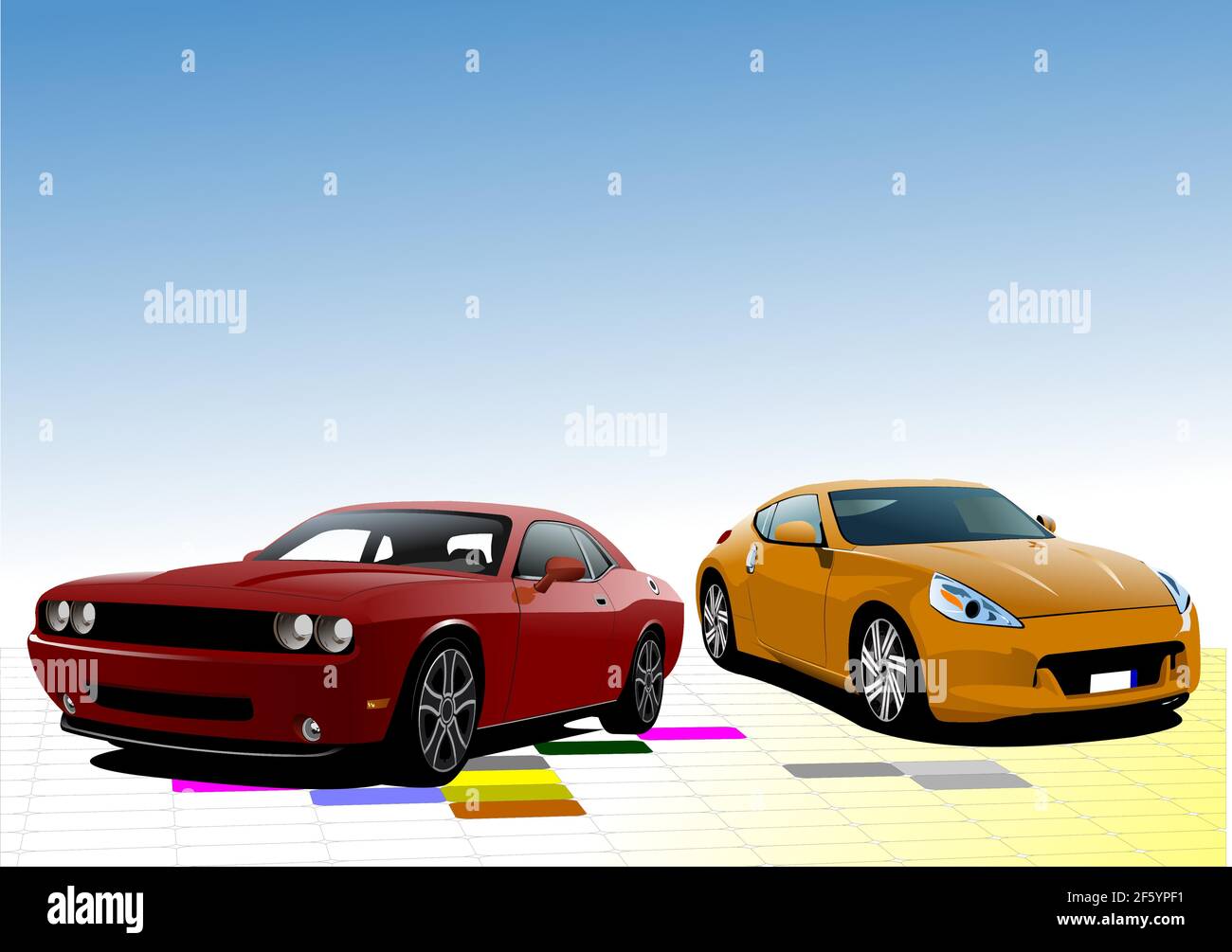 Vintage cars parade Stock Vector Images - Alamy