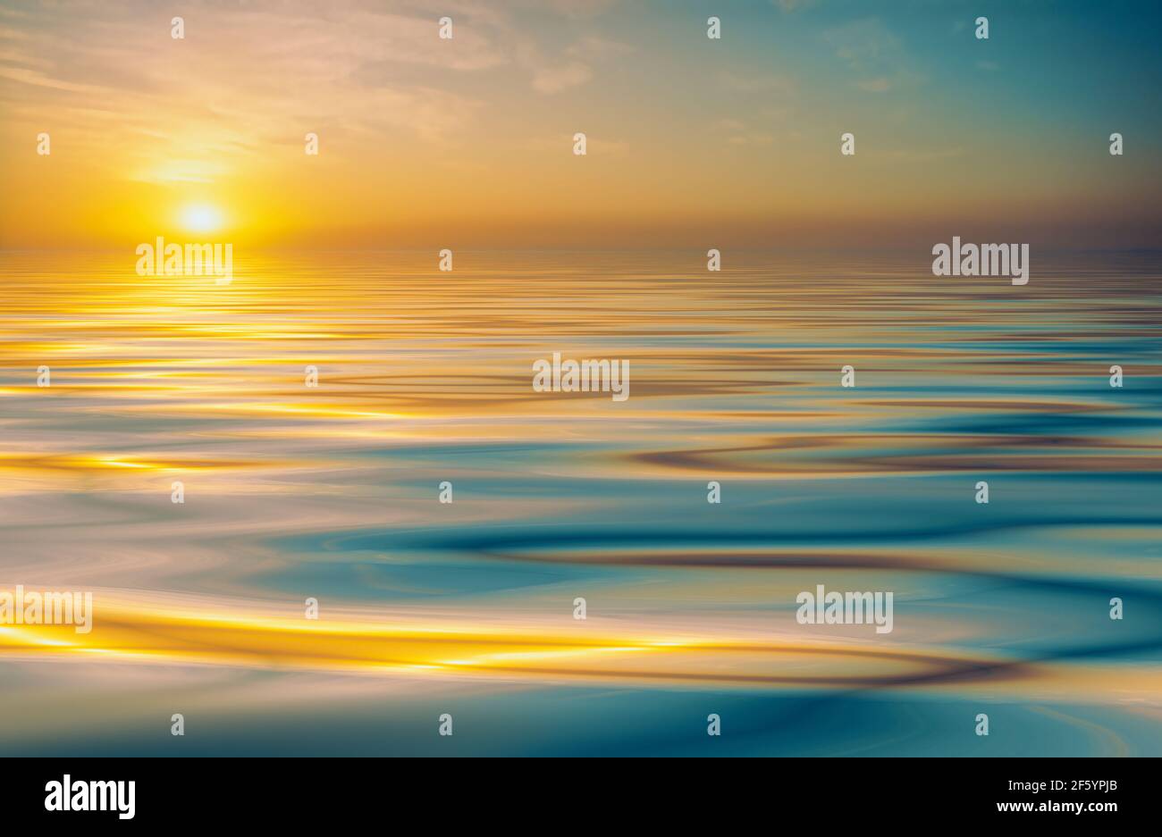 Beautiful golden sunrise or sunset reflected on water ripples Stock ...
