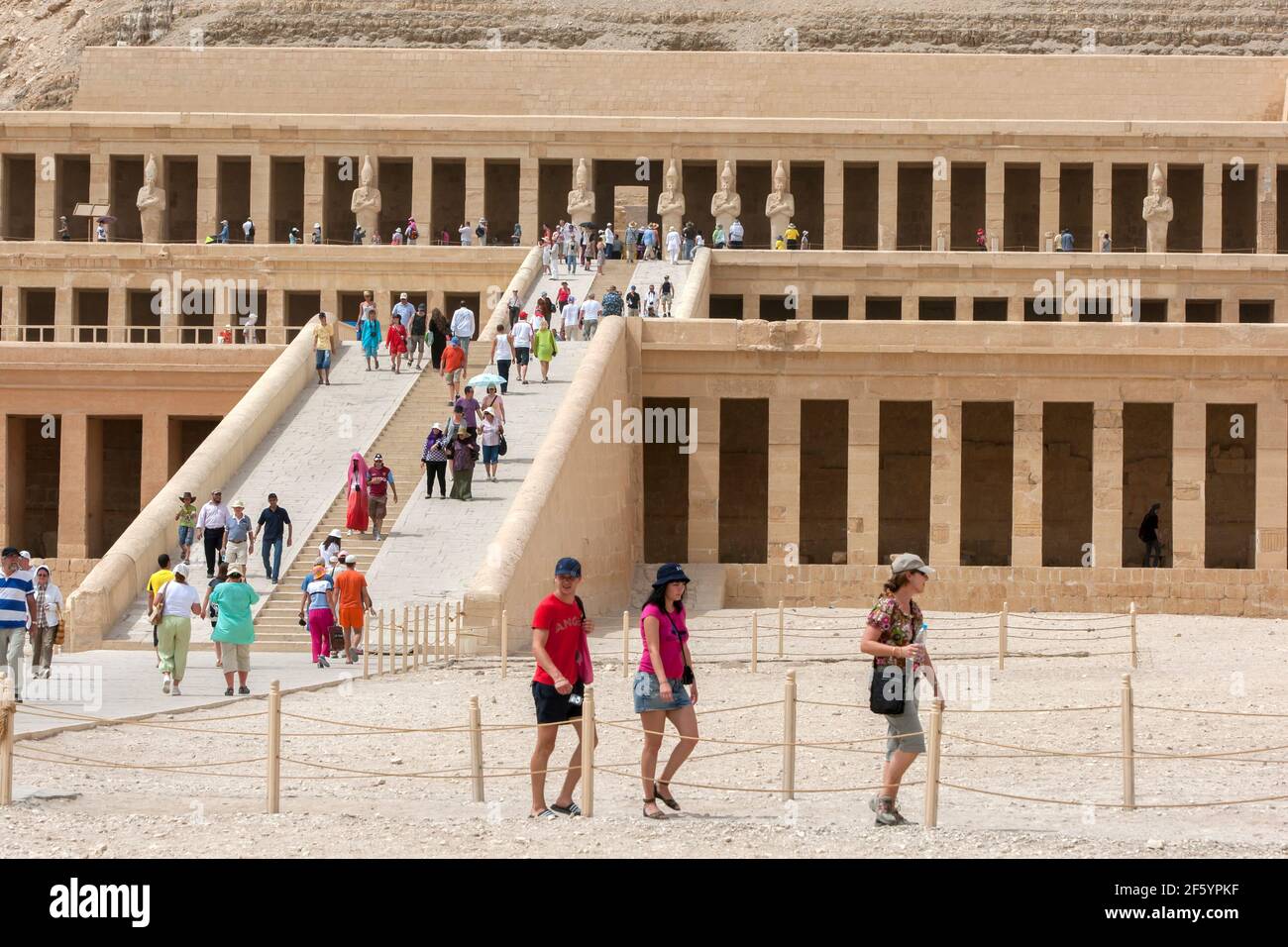 The magnificent Temple of Hatshepsut at Deir al-Bahri near Luxor in ...