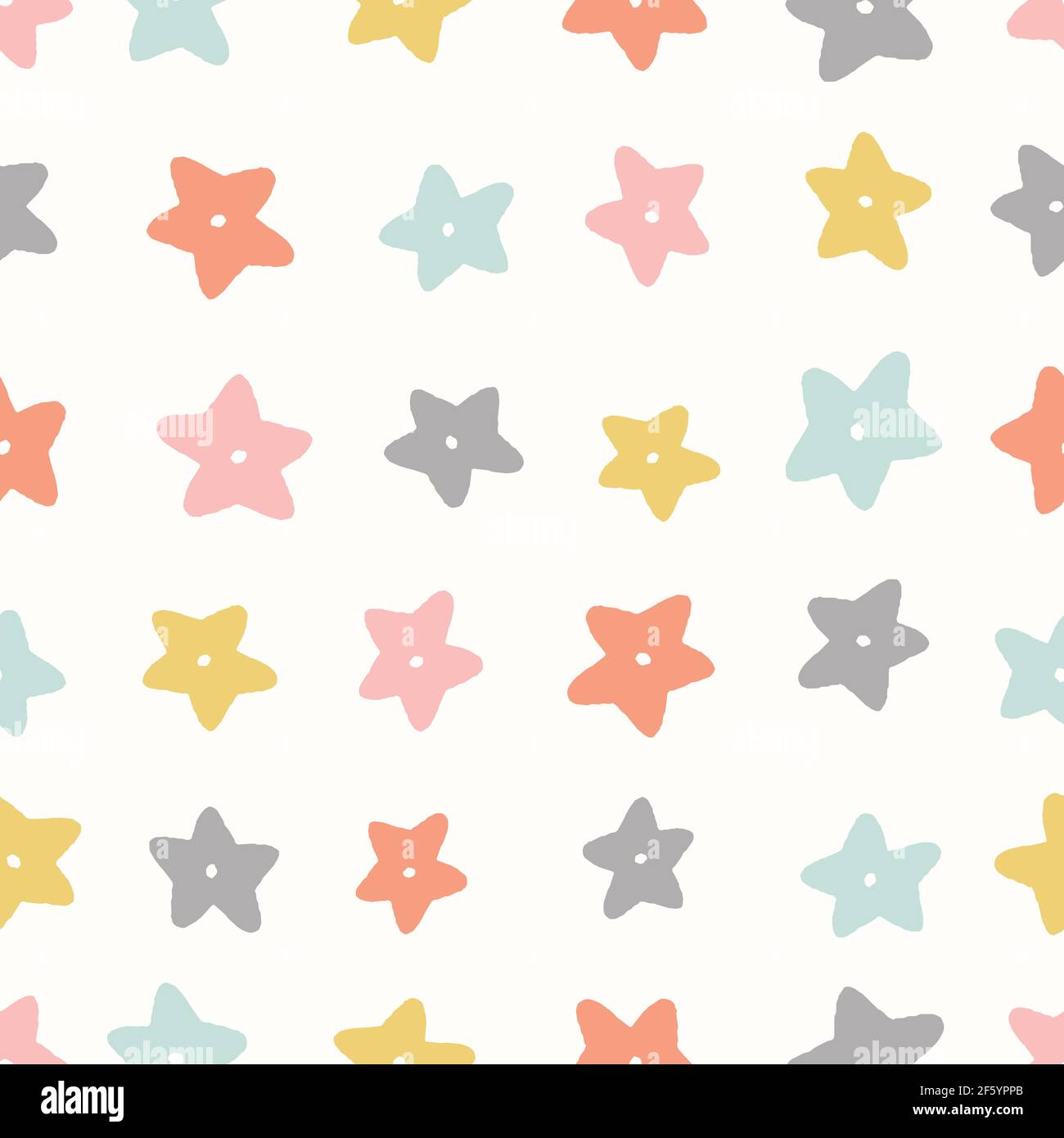 Star pattern. Cute vector seamless pattern of colourful star shapes in ...