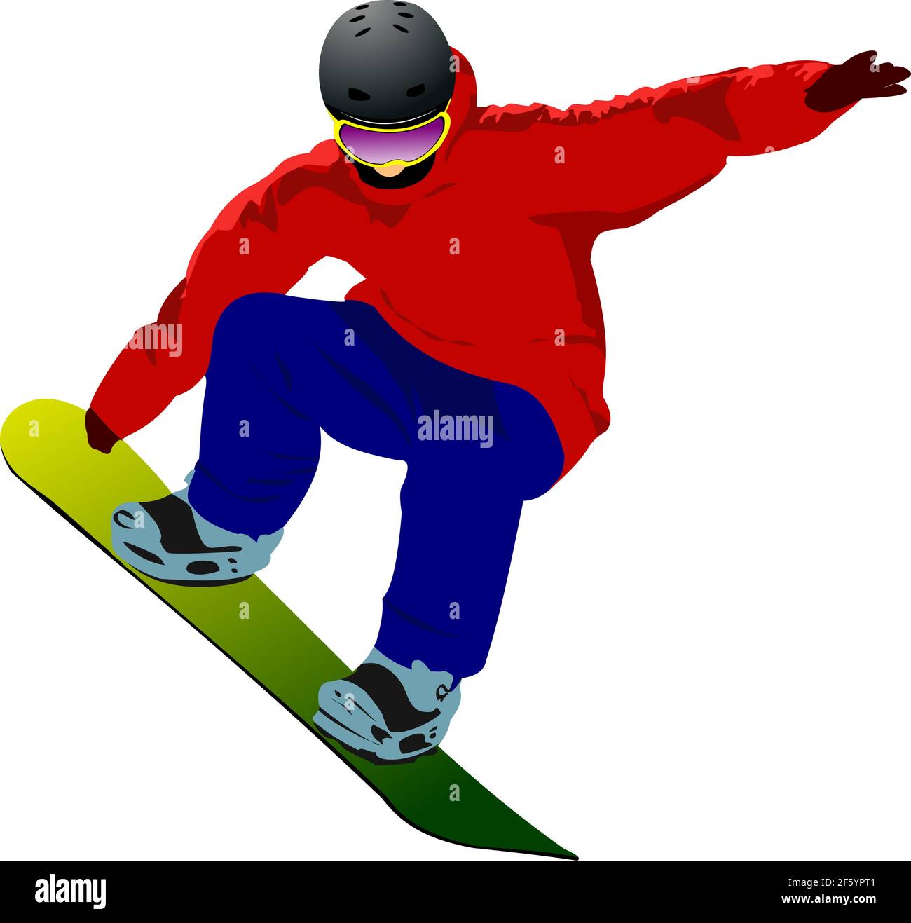 Animated Snowboarding Clipart