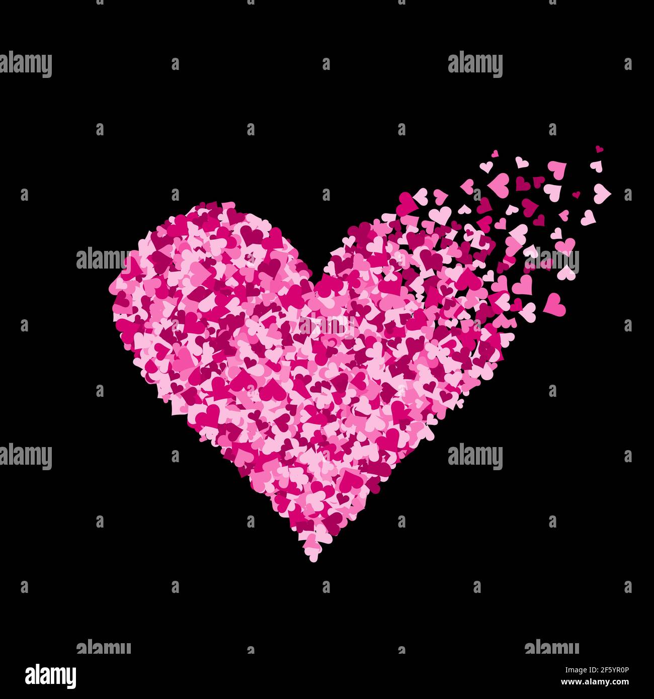 Flying hearts color background Stock Vector Images - Alamy