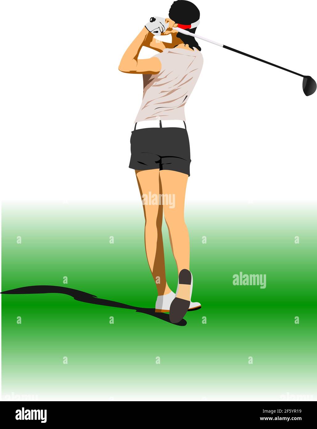 Golf player poster. Vector 3d illustration Stock Vector Image & Art - Alamy
