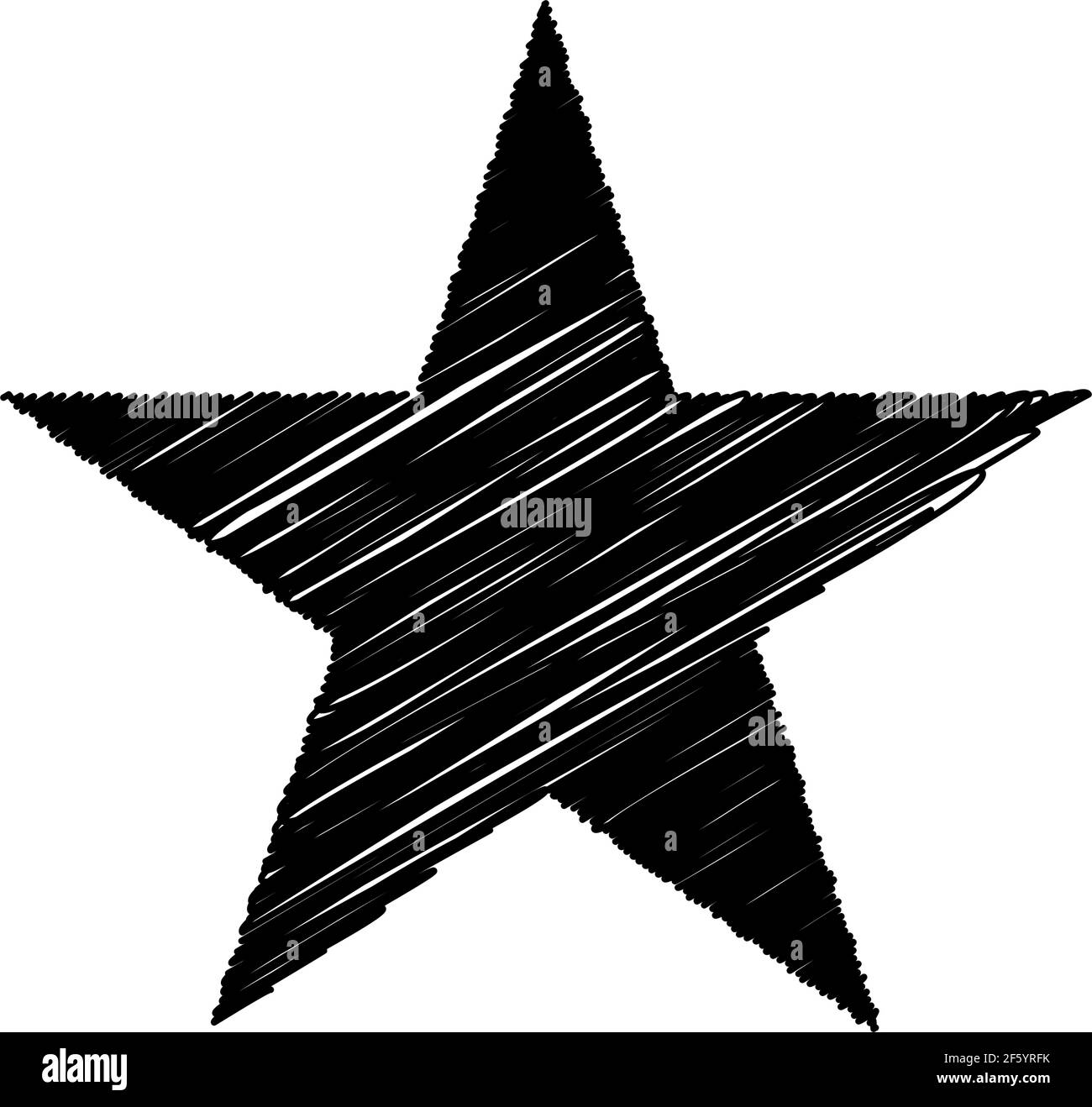 Star wiith scribble, sketchy, doodle effect pattern — Stock vector ...