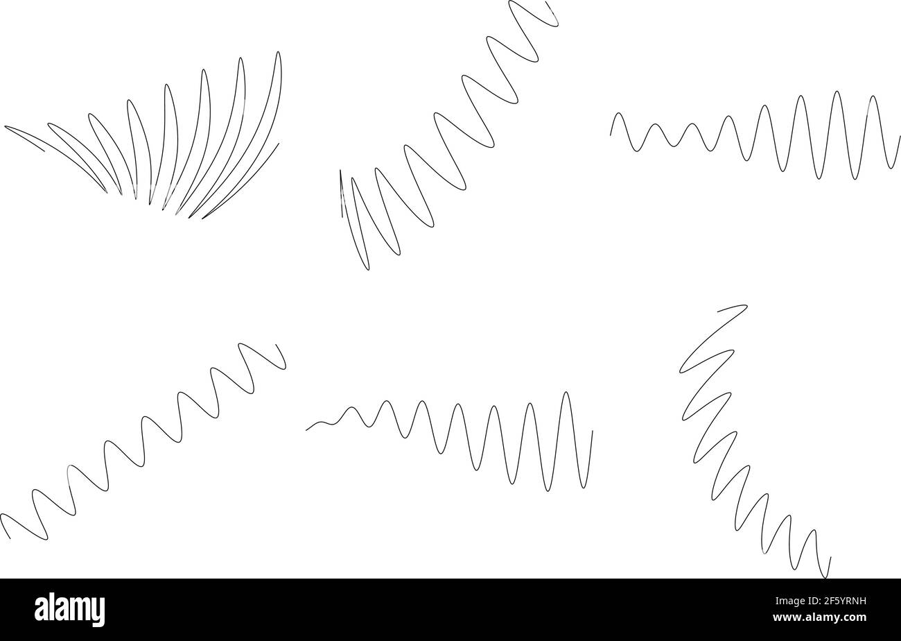 Wavy, waving lines abstract design element. Sinious, billowy, undulate ...