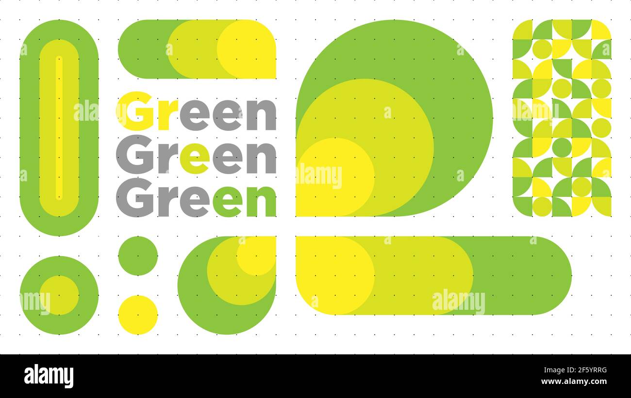 Word green in vector style on white background illustration Stock ...