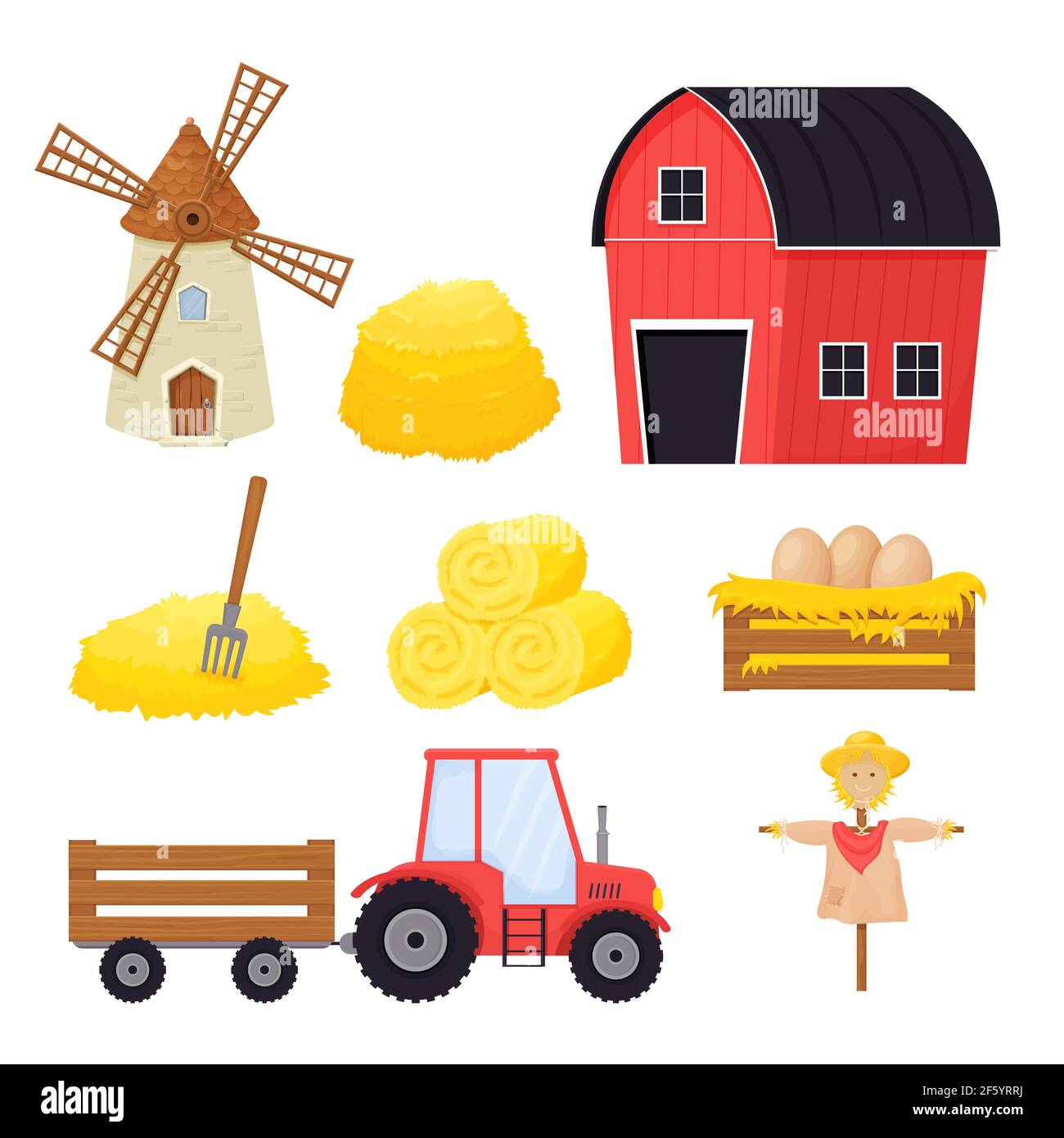 Agriculture art background bale Stock Vector Images - Alamy
