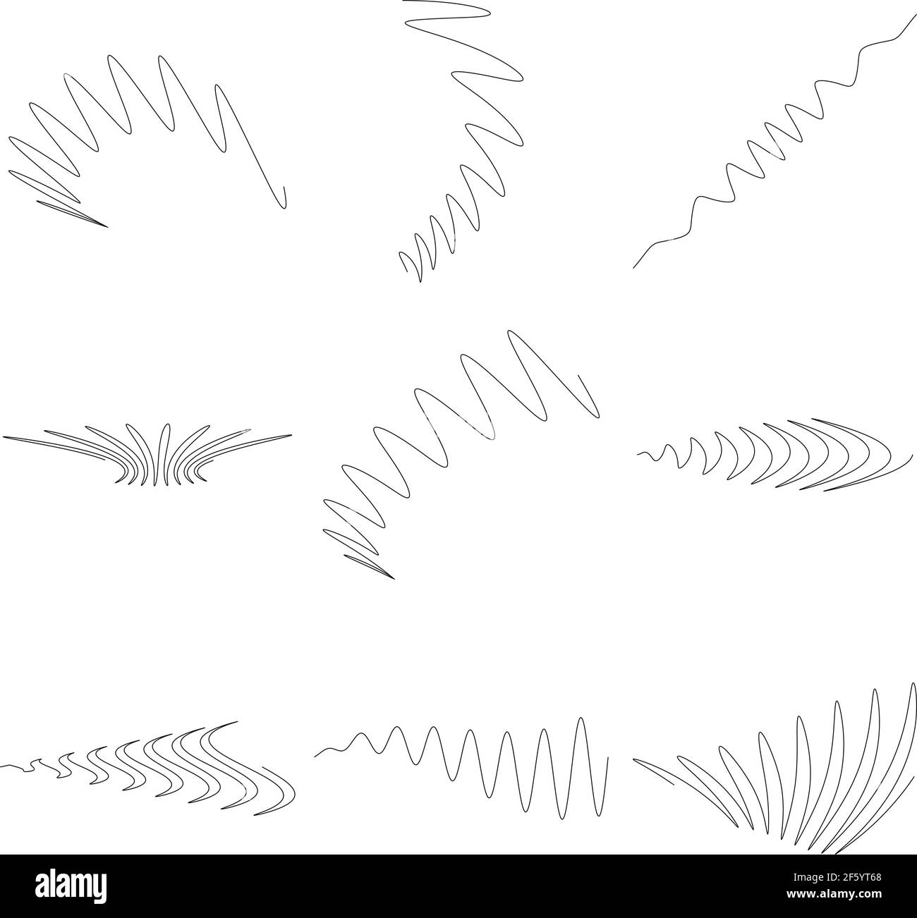 Wavy, waving lines abstract design element. Sinious, billowy, undulate ...