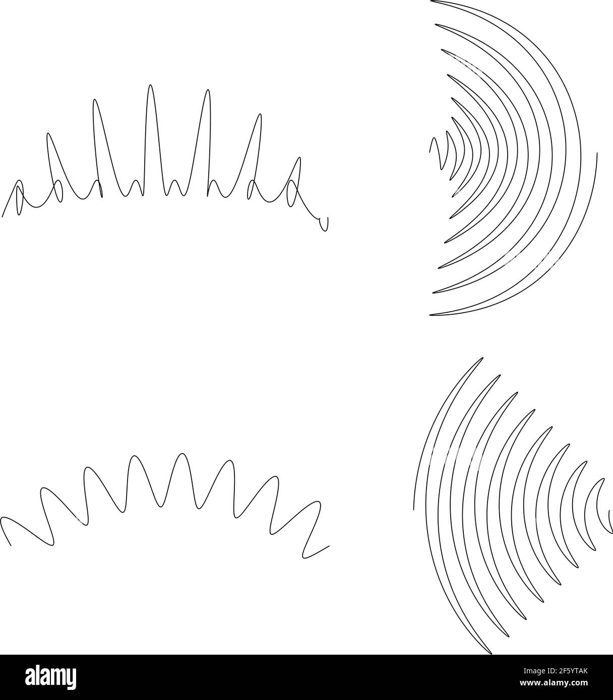 Wavy, waving lines abstract design element. Sinious, billowy, undulate ...