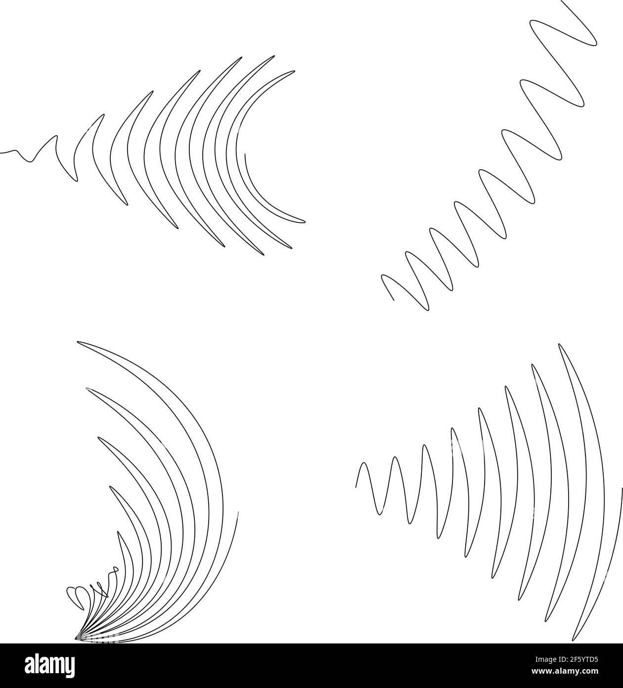 Wavy, waving lines abstract design element. Sinious, billowy, undulate ...