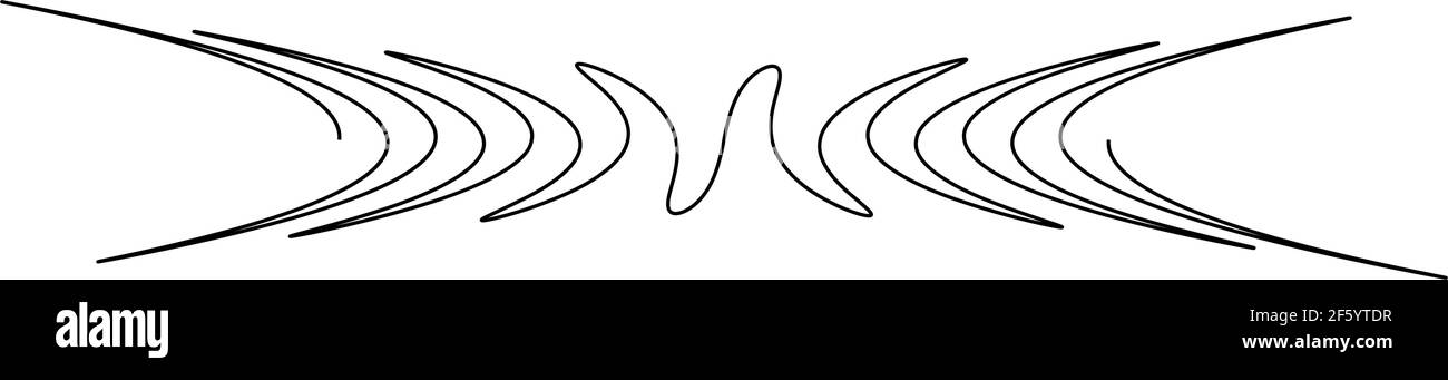 Distortion wavy, waving lines abstract design element — Stock vector ...