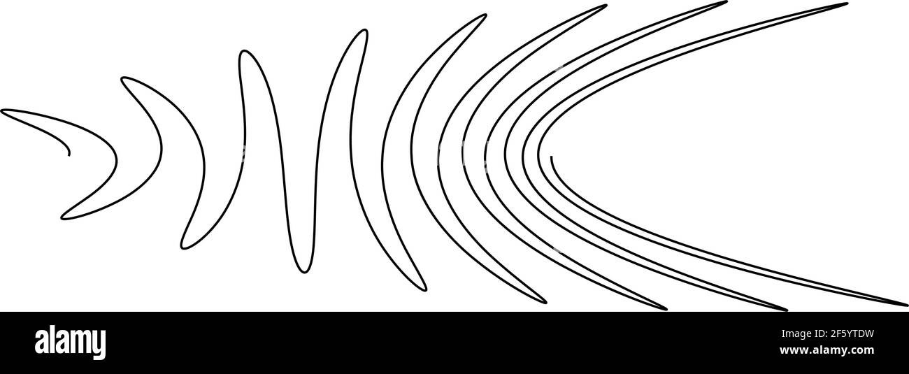 Distortion wavy, waving lines abstract design element — Stock vector ...