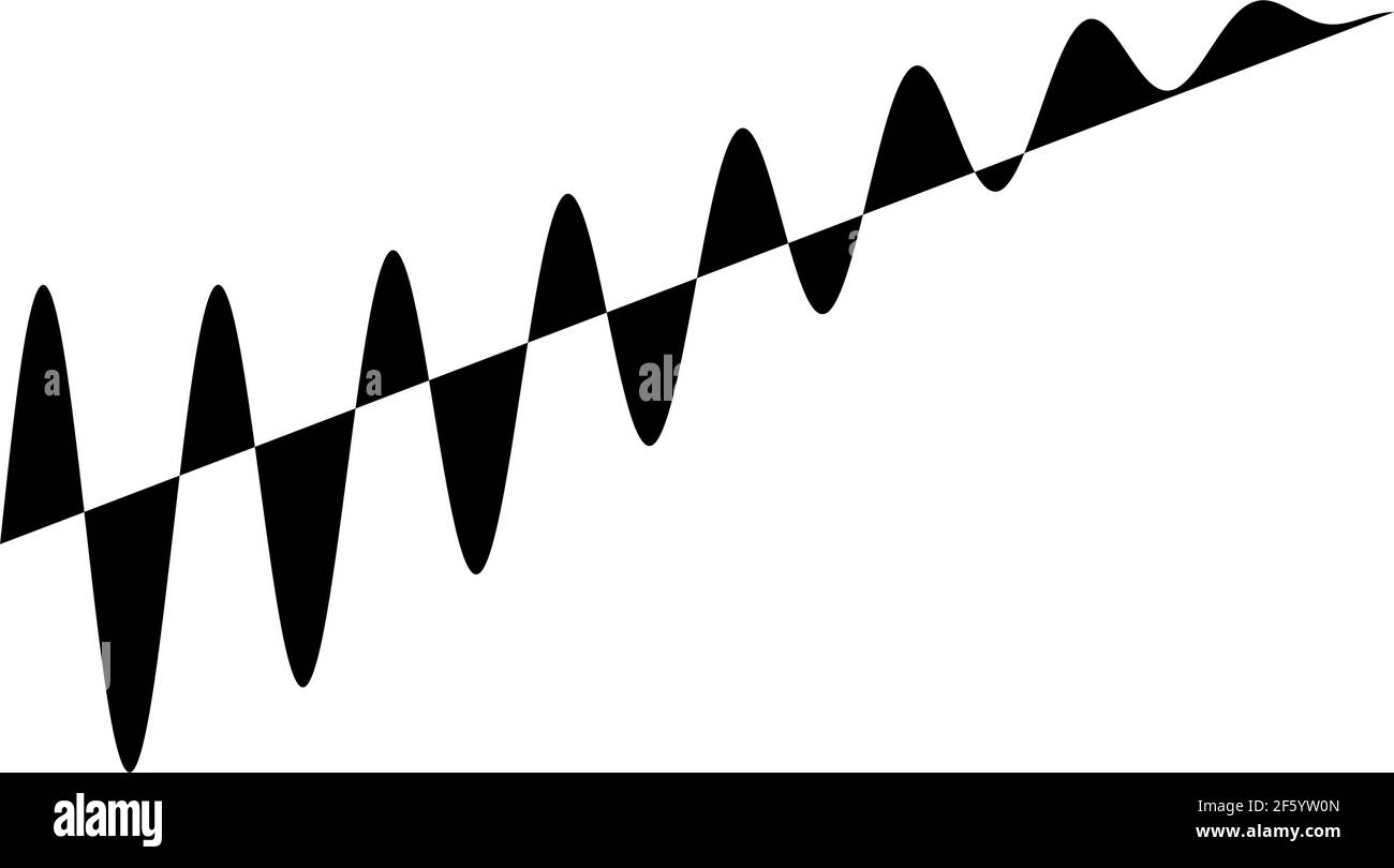 Distortion wavy, waving lines abstract design element — Stock vector ...