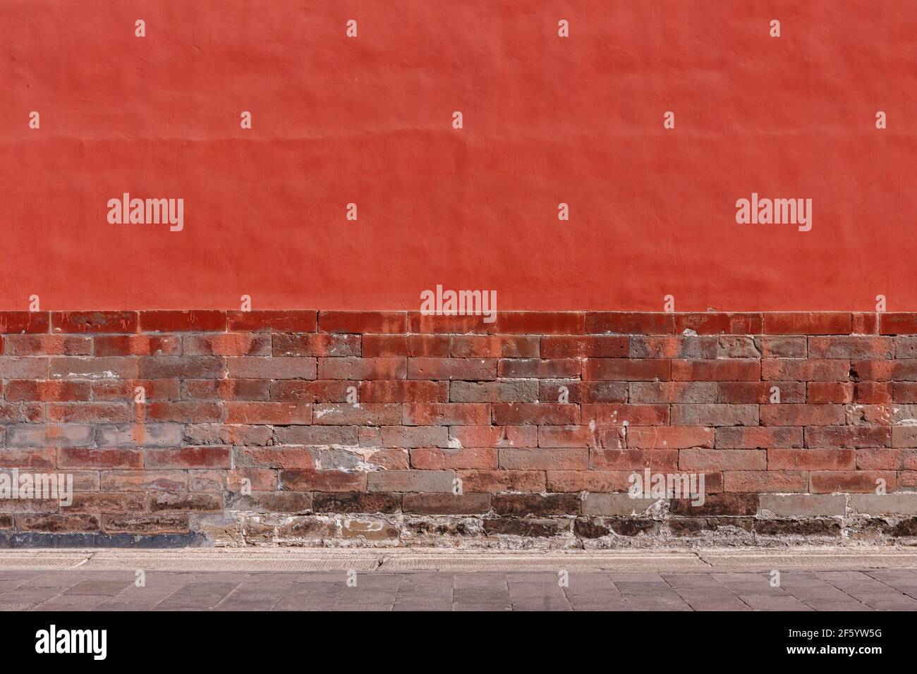 Red wall at the Forbidden City in Beijing, China in March 2018 Stock ...