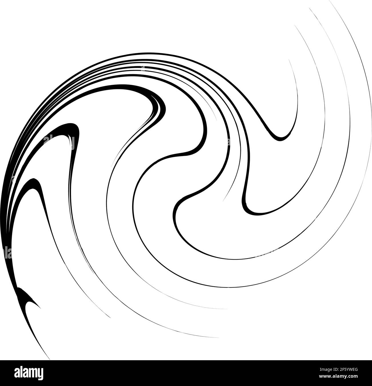 Spiral, swirl, twirl design element. Rotating radiAL lines — Stock ...
