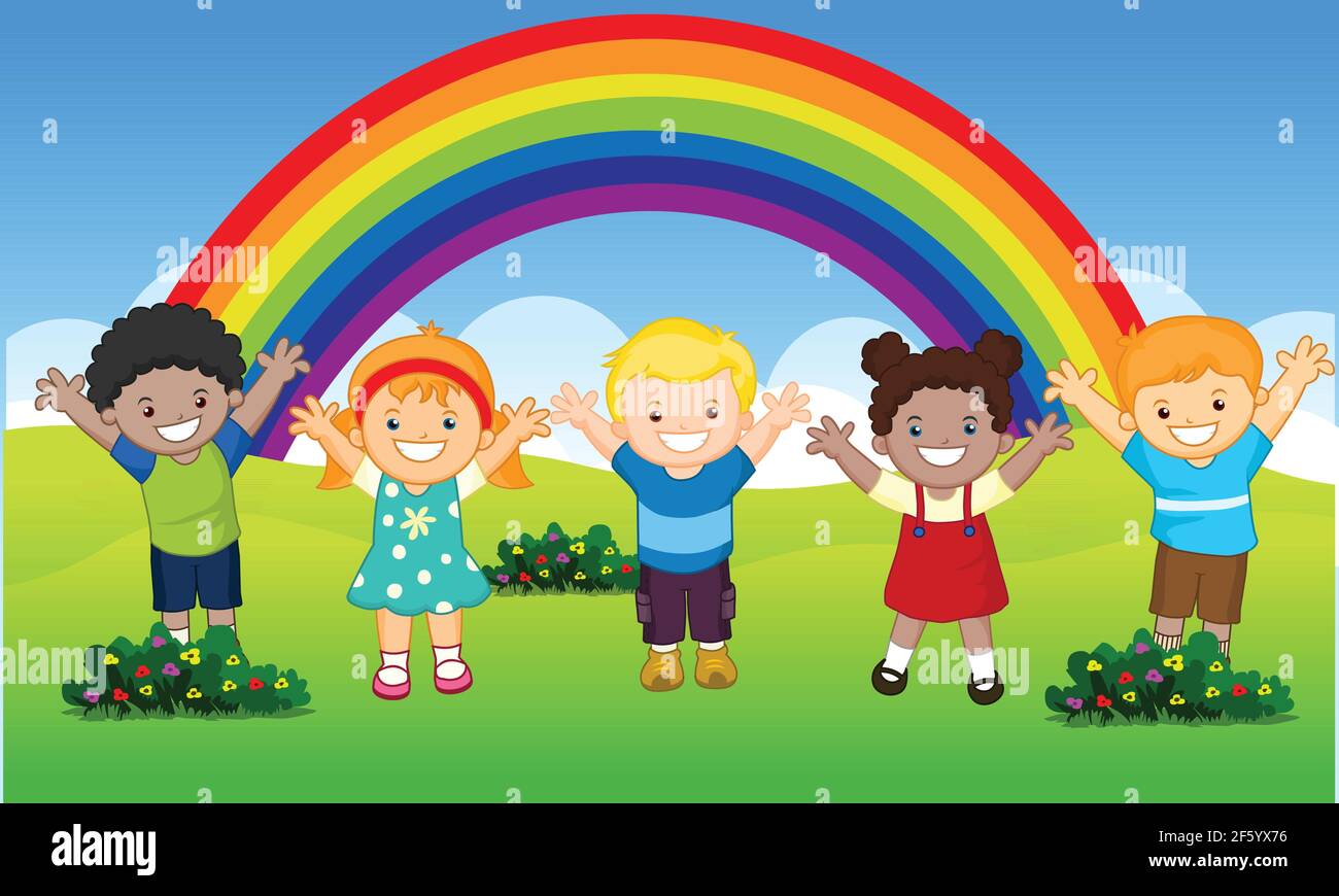 Rainbow Background For Kids