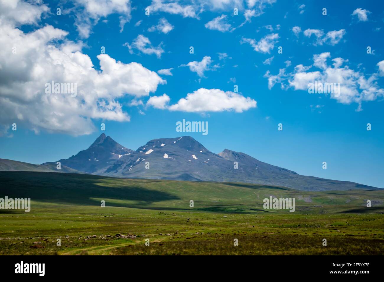 Mount Aragats, a volcanic mountain, the highest in the Republic of ...
