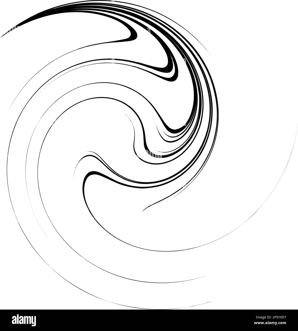 Spiral, swirl, twirl design element. Rotating radiAL lines — Stock ...