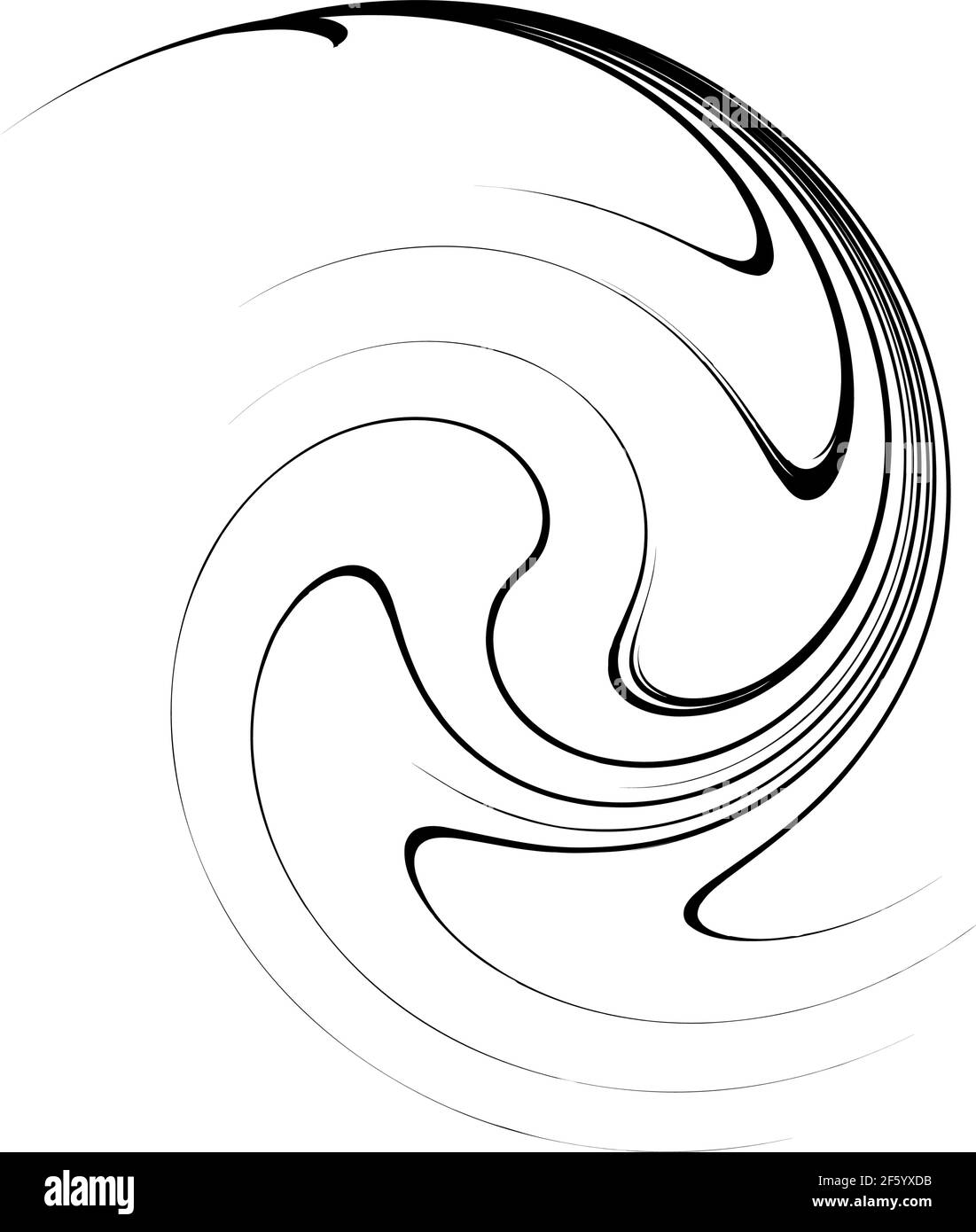Spiral, swirl, twirl design element. Rotating radiAL lines — Stock ...