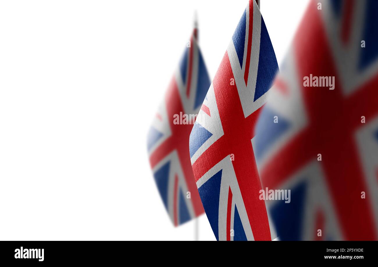 Small national flags of the United Kingdom on a white background Stock ...