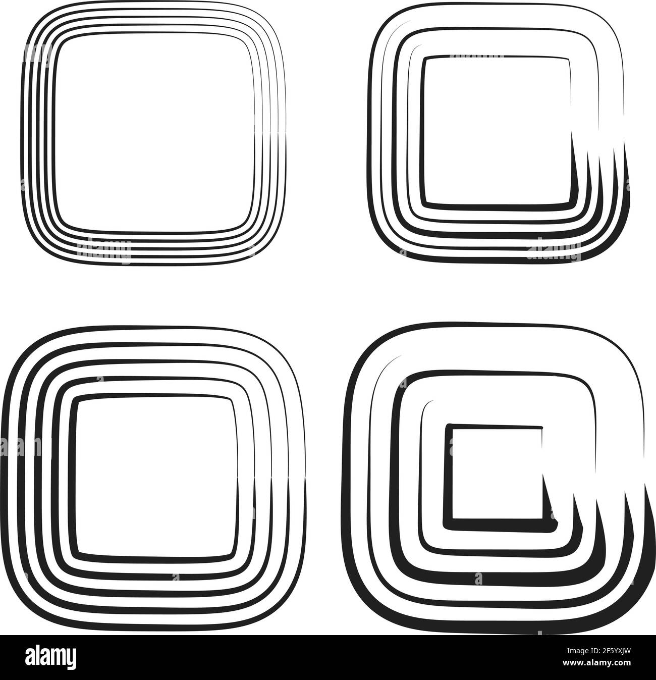 Abstract squares graphics. Vector squares element set Stock Vector ...