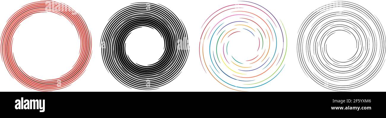 Spiral, twirl, whirlpool element vector illustration. Cochlear, helix ...