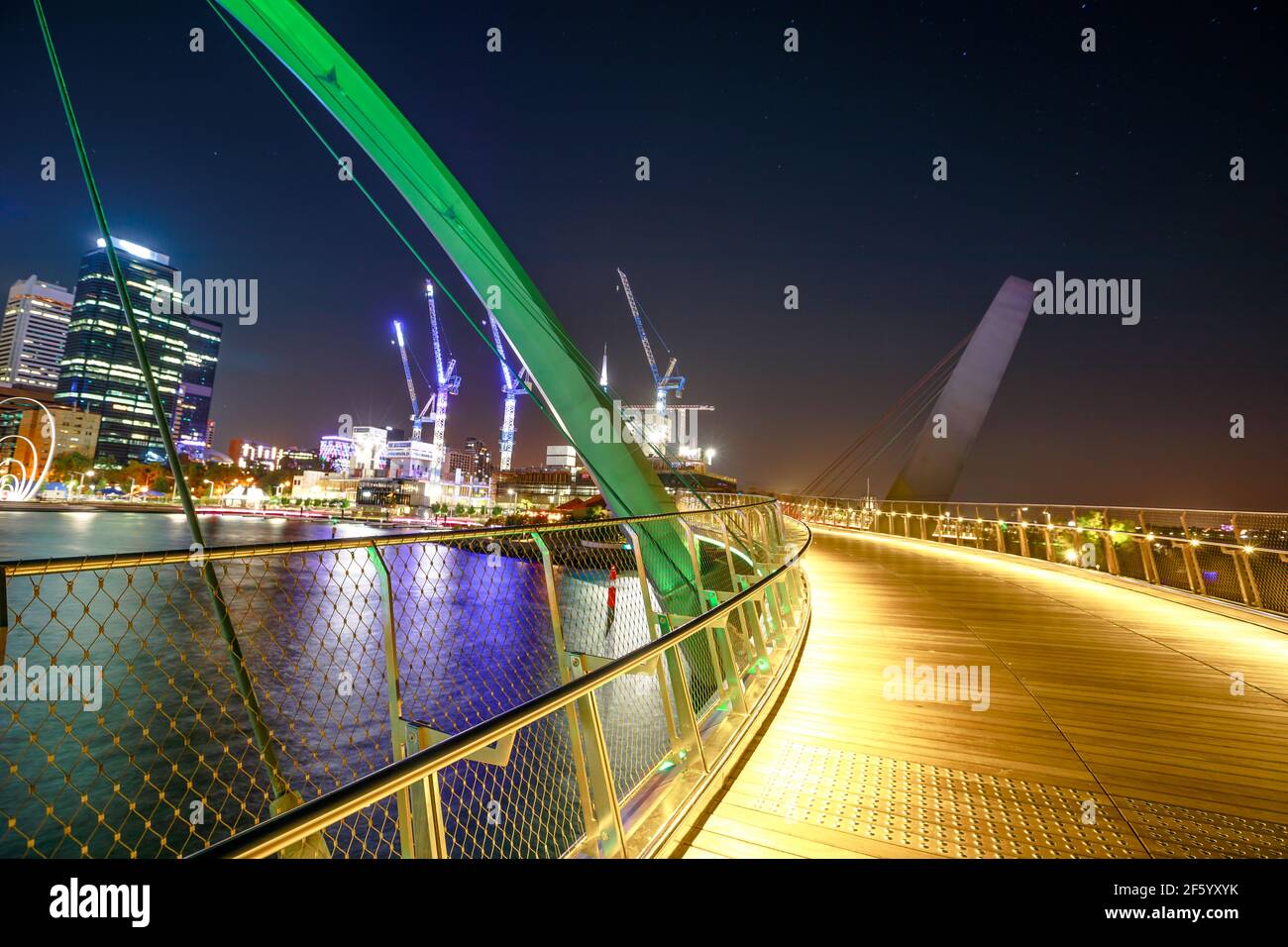 Perth Elizabeth Quay Bridge Stock Photo - Alamy