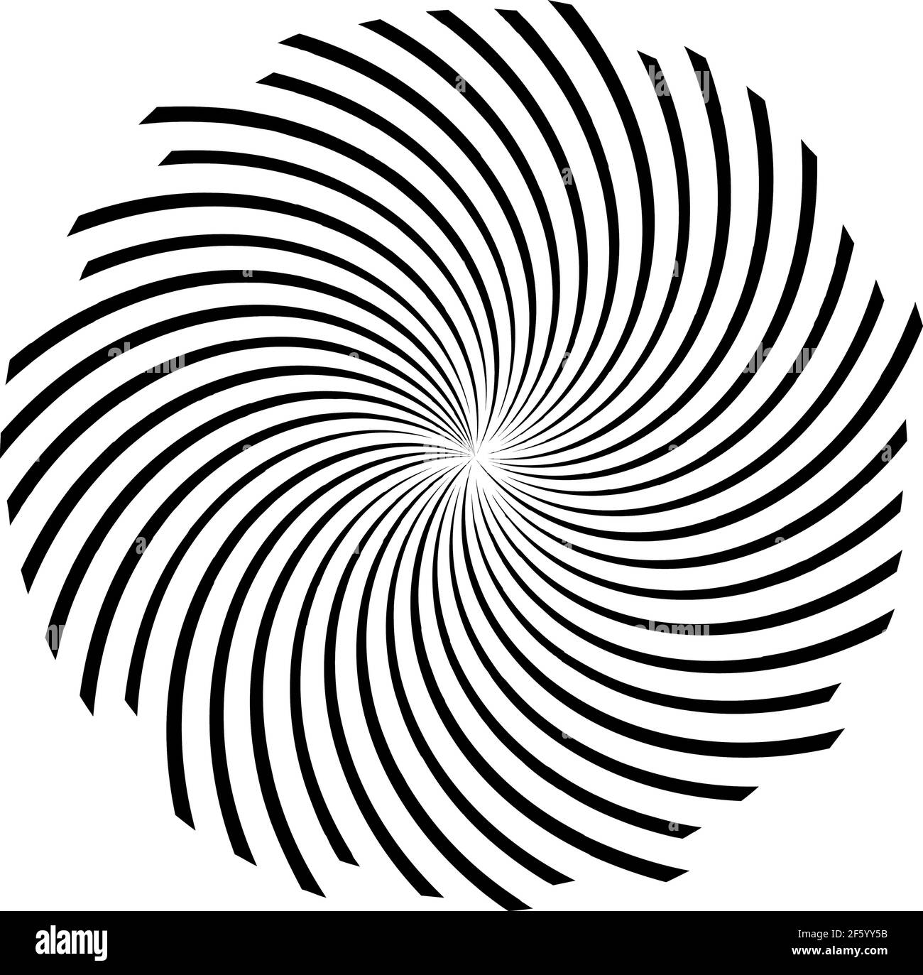 Spiral, swirl, twirl design element. Rotating radiAL lines — Stock ...