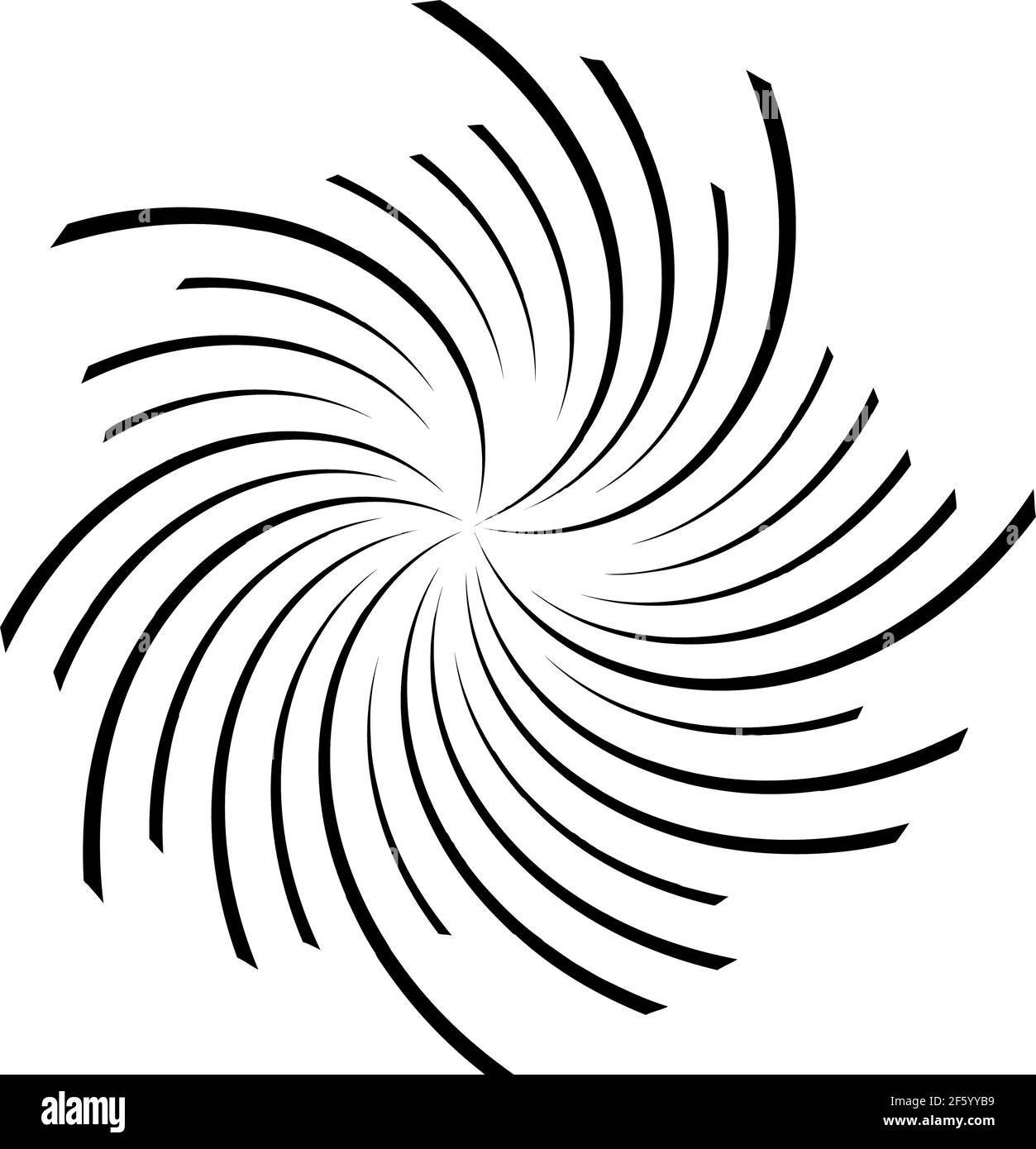 Spiral, swirl, twirl design element. Rotating radiAL lines — Stock ...