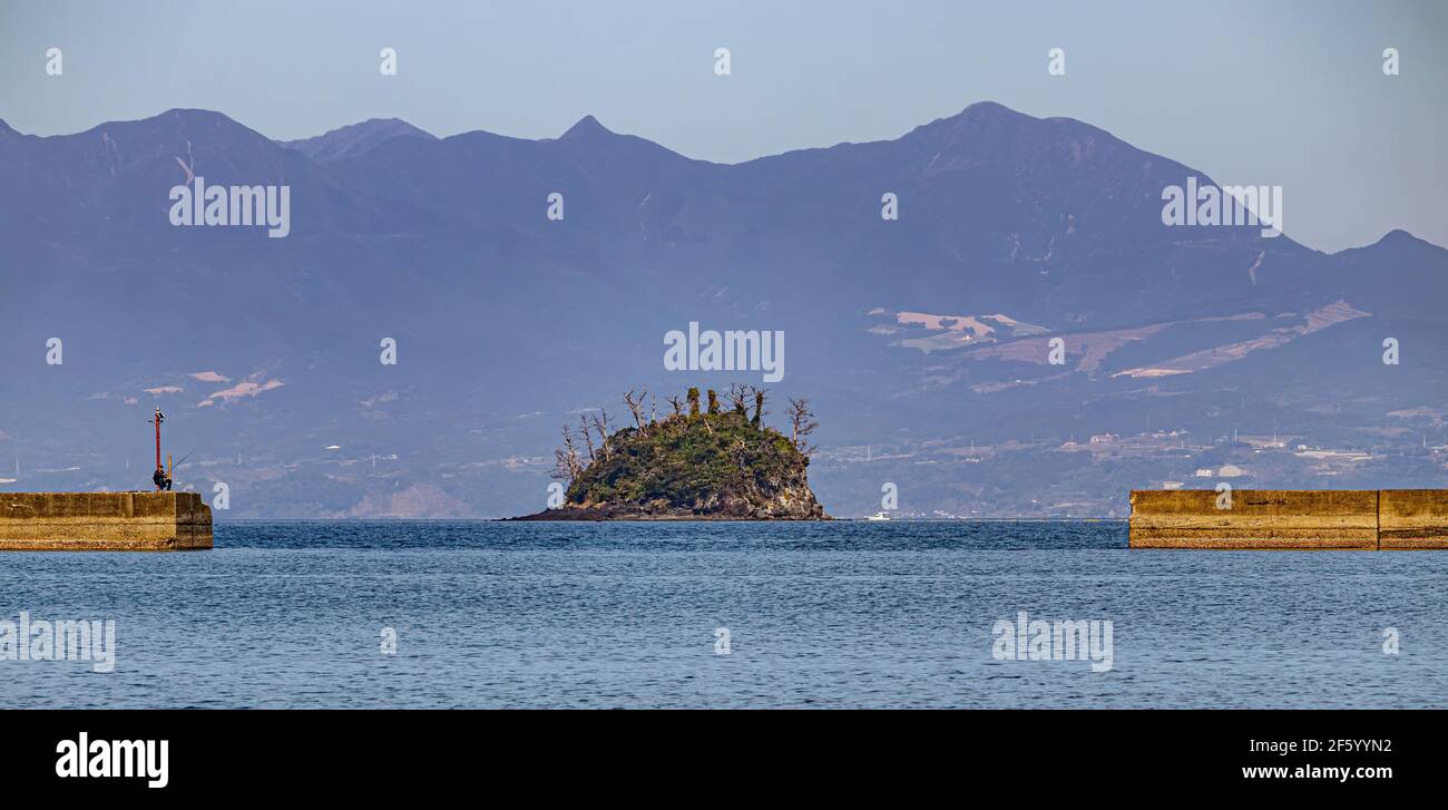 The small, overgrown island is a leftover, after a huge volcano ...