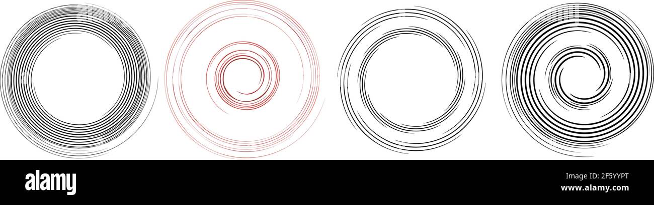 Spiral, twirl, whirlpool element vector illustration. Cochlear, helix ...