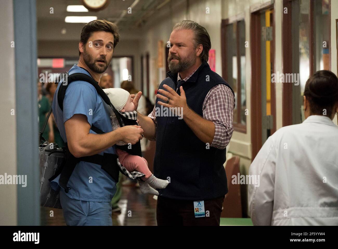 TYLER LABINE and RYAN EGGOLD in NEW AMSTERDAM (2018), directed by PETER ...
