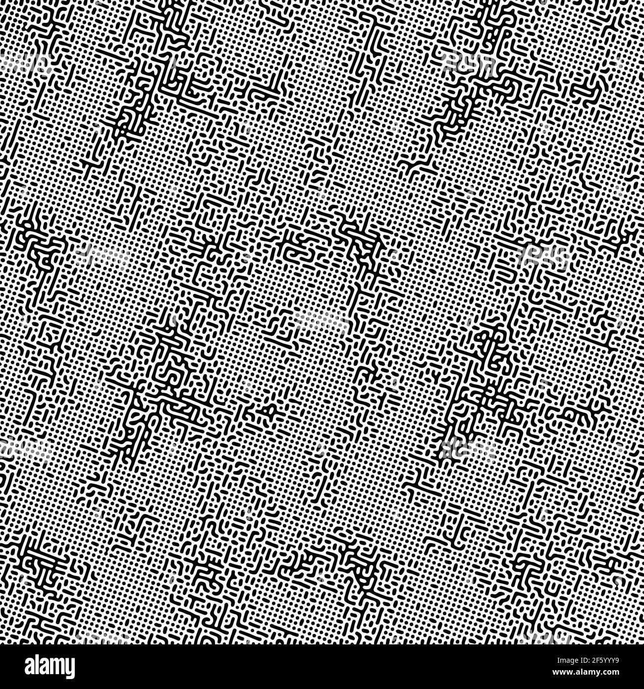Cyclic Symmetric Multiscale Turing Pattern. Monochrome texture Stock ...