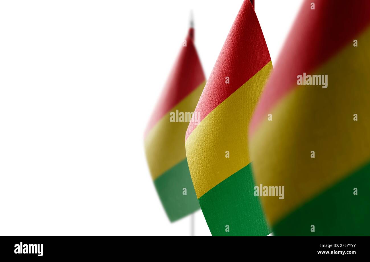 Small national flags of the Guinea on a white background Stock Photo ...