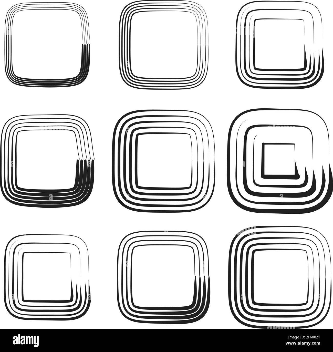 Abstract squares graphics. Vector squares element set Stock Vector ...