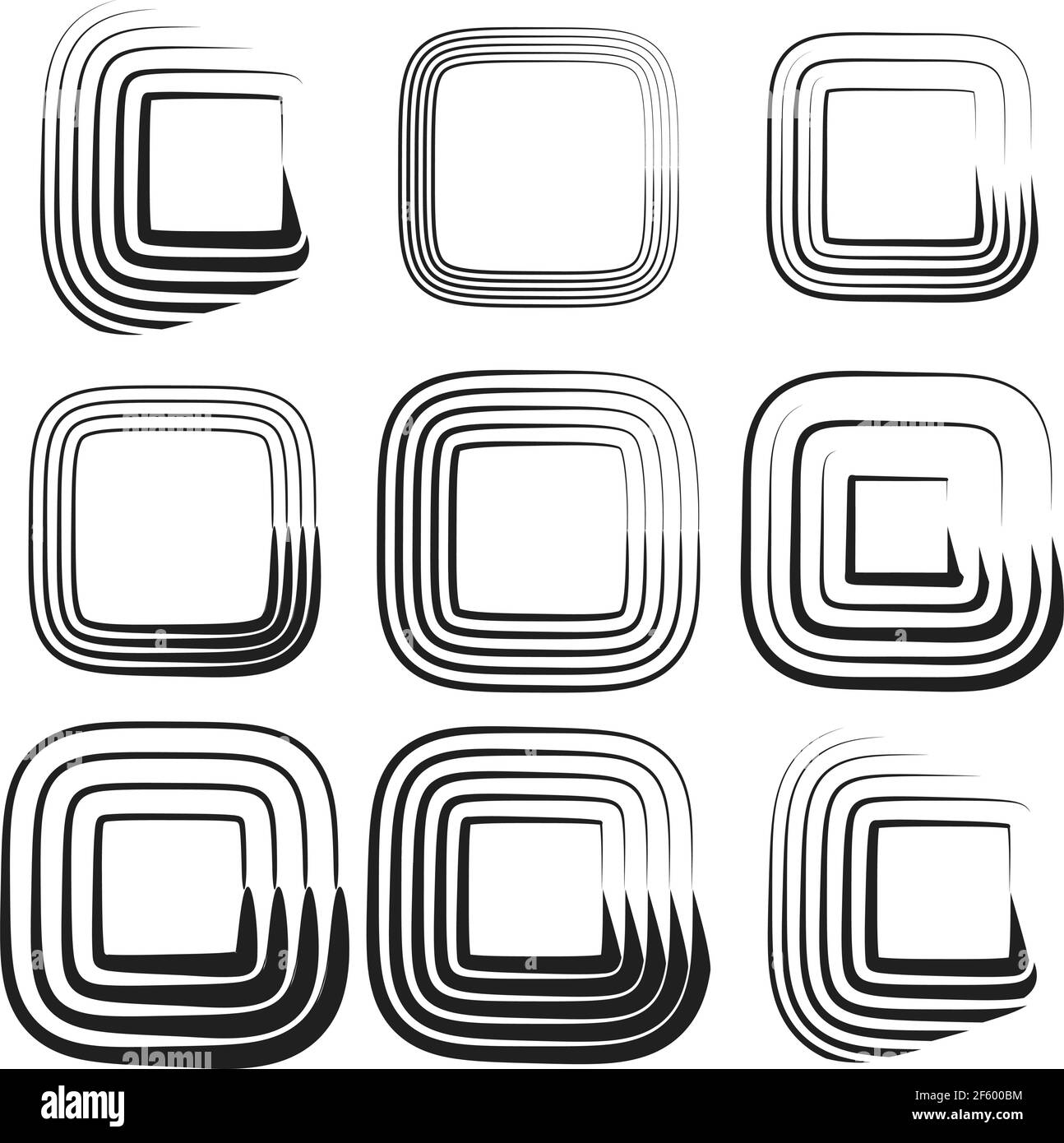 Abstract squares graphics. Vector squares element set Stock Vector ...