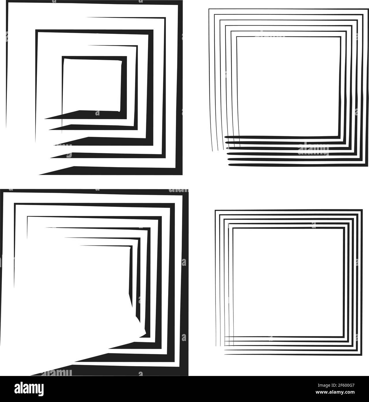 Abstract squares graphics. Vector squares element set Stock Vector ...
