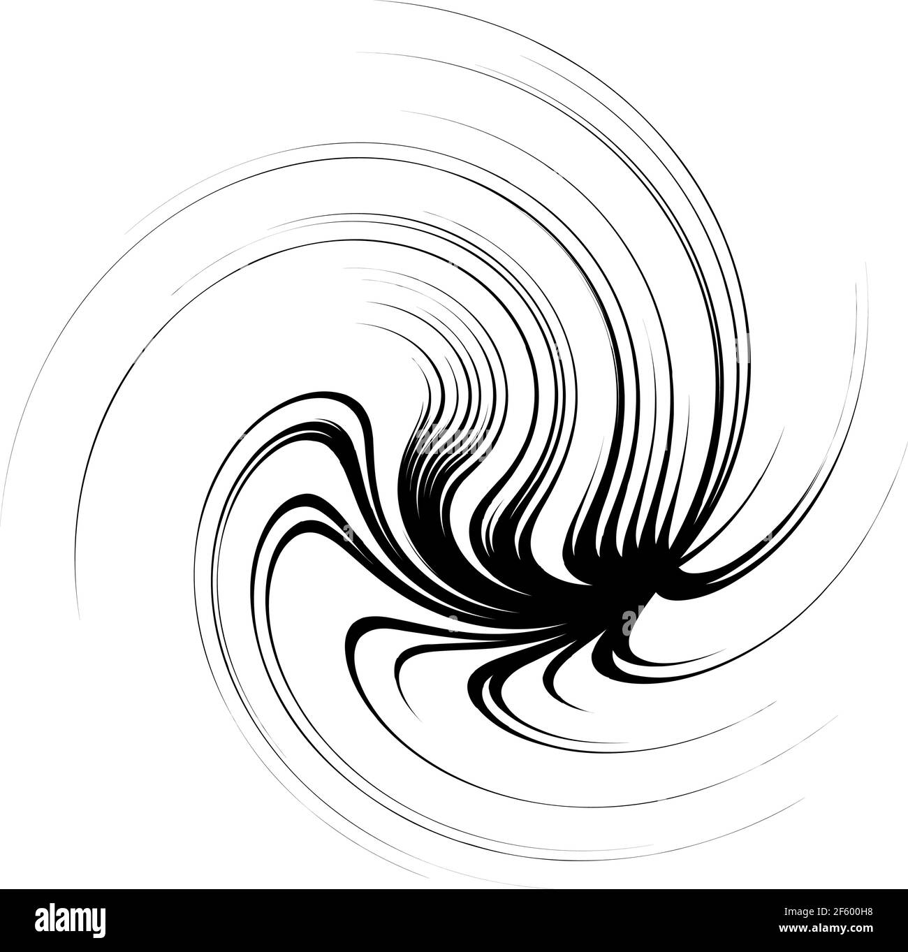 Spiral, swirl, twirl design element. Rotating radiAL lines — Stock ...