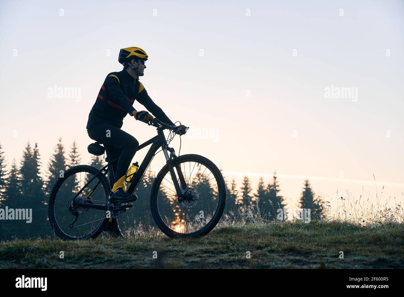 Man cheerful smile ride bicycle hi-res stock photography and images - Alamy