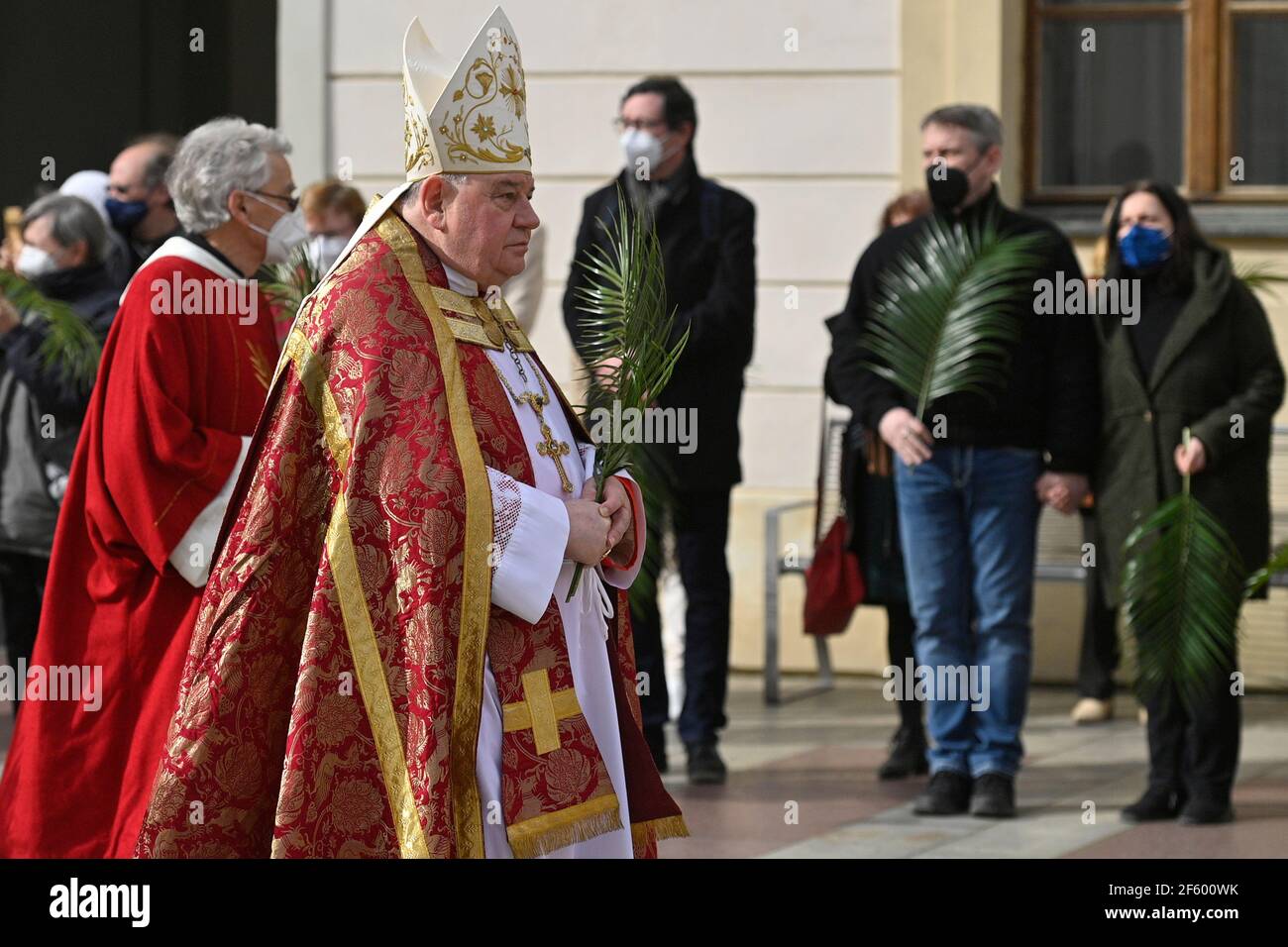Prague, Czech Republic. 28th Mar, 2021. Prague Archbishop Cardinal ...