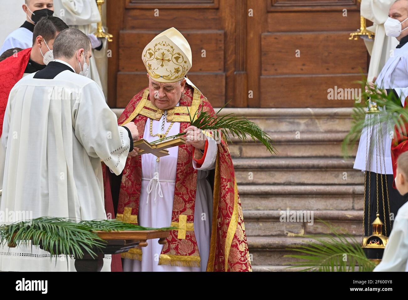 Prague, Czech Republic. 28th Mar, 2021. Prague Archbishop Cardinal ...