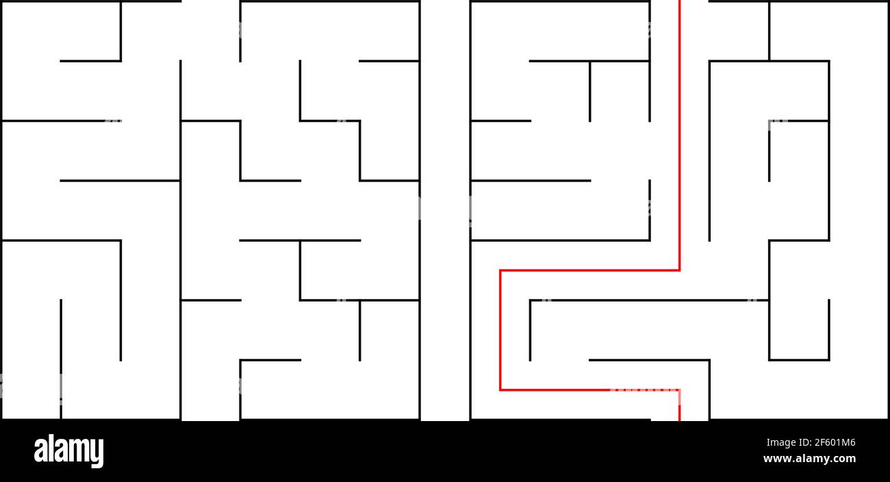 Maze, labyrinth puzzle game. Riddle, brain-teaser game concept ...