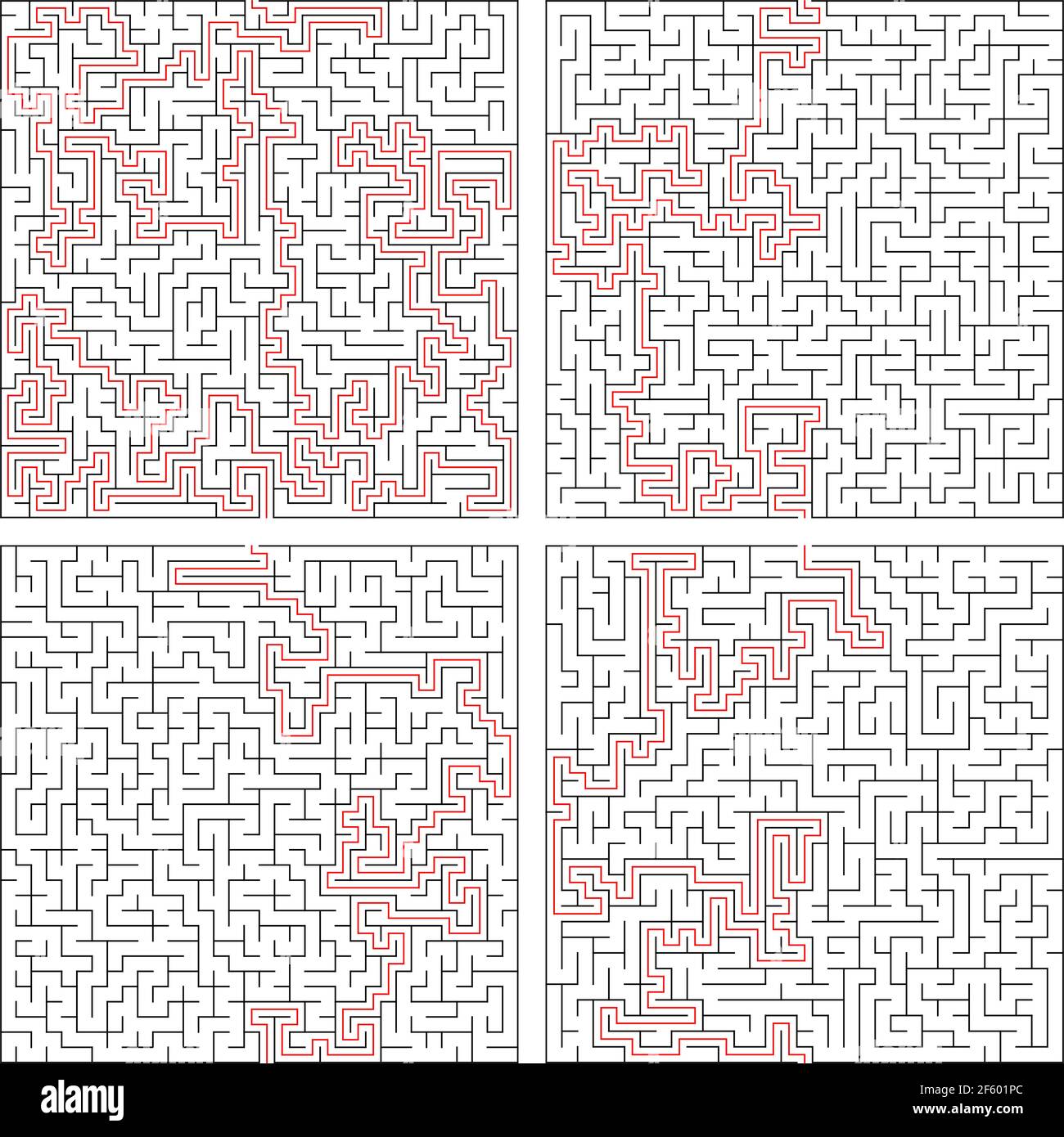 Maze, labyrinth puzzle game. Riddle, brain-teaser game concept ...