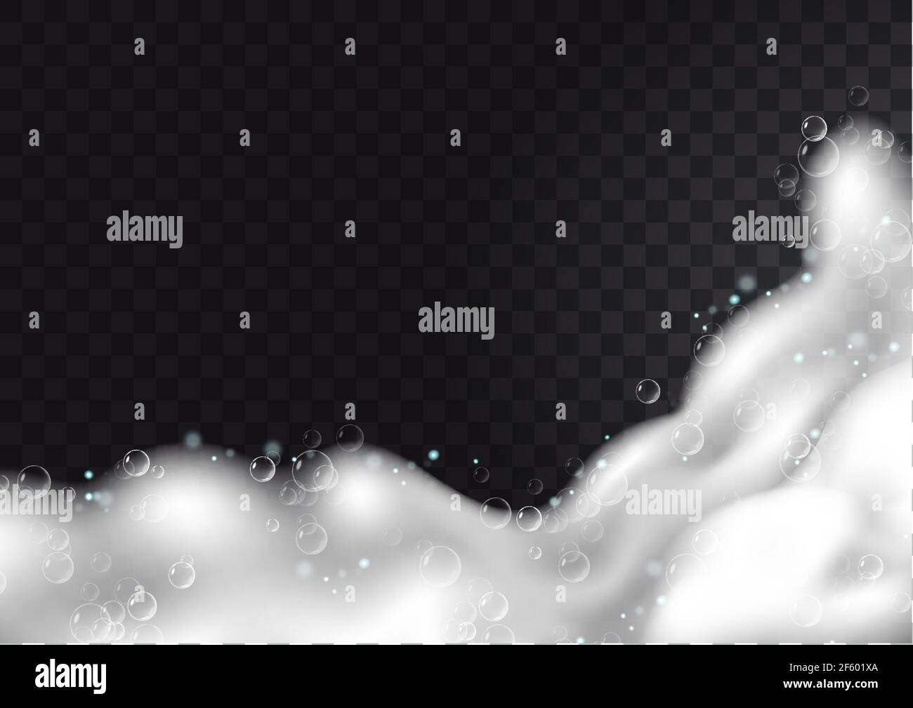 Realistic background with Soap foam. Bath laundry white bubbles ...