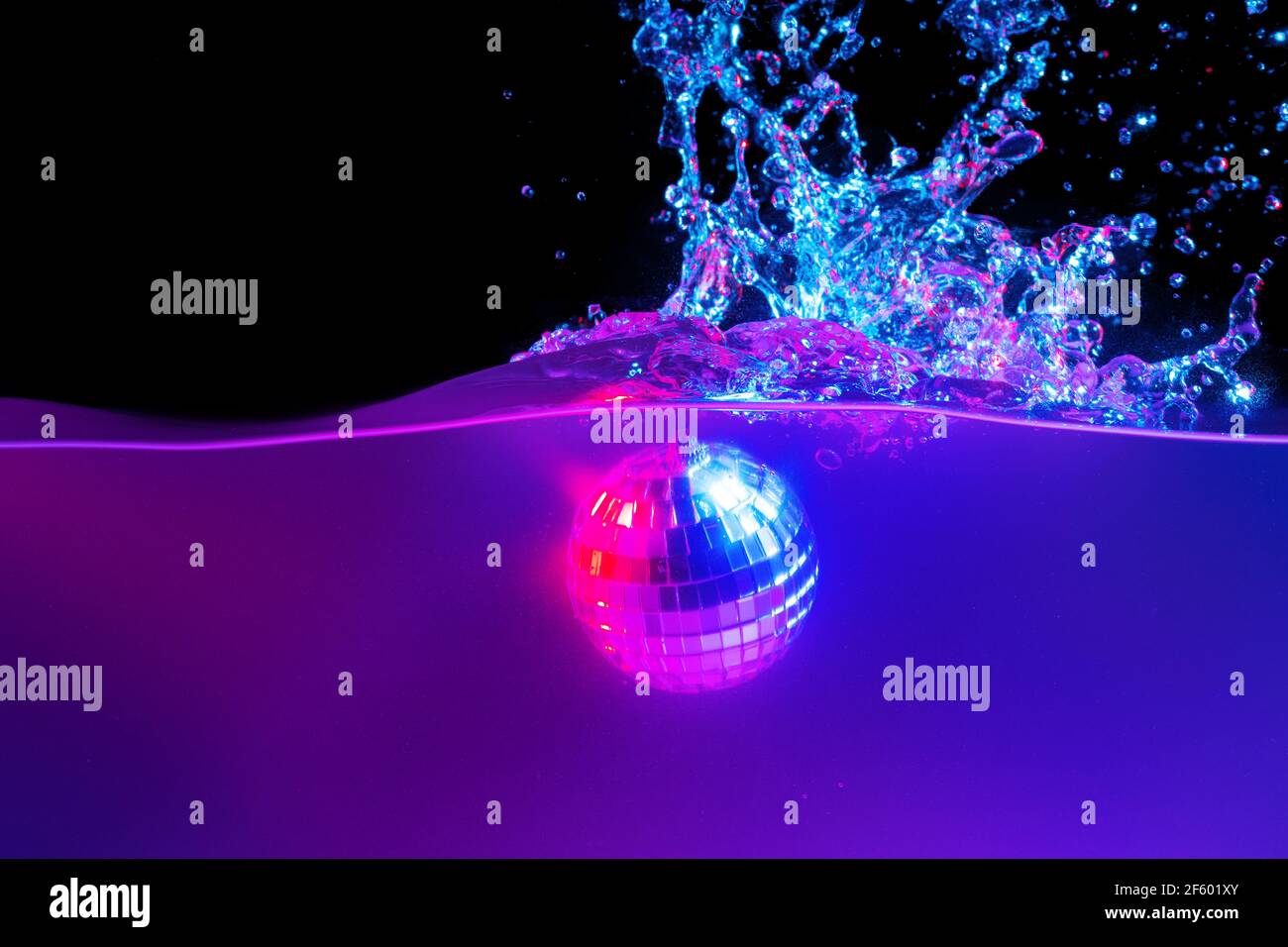Disco ball falling water hi-res stock photography and images - Alamy