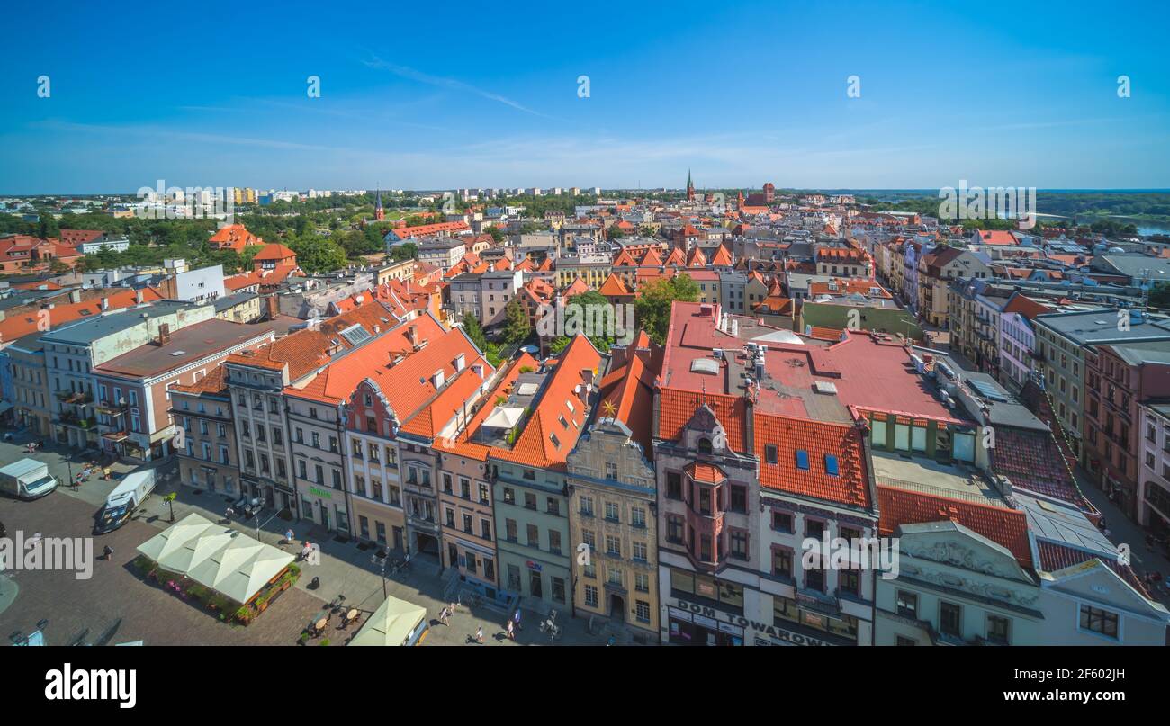 Torun, Poland - August 2020 : View of the historical buildings in Torun ...