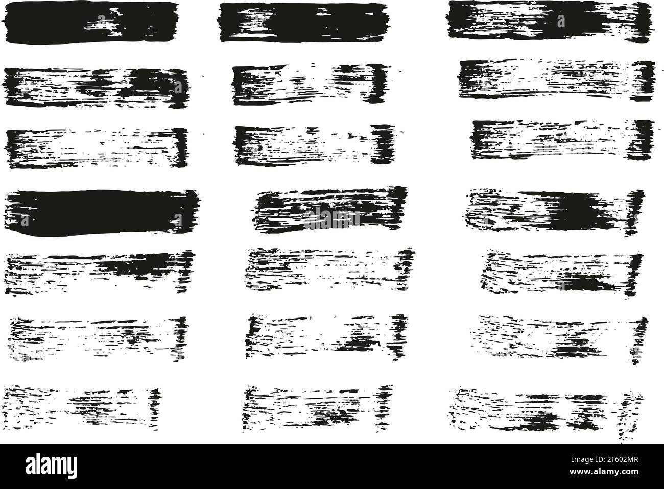 Flat Paint Brush Thin Straight Lines High Detail Abstract Vector ...