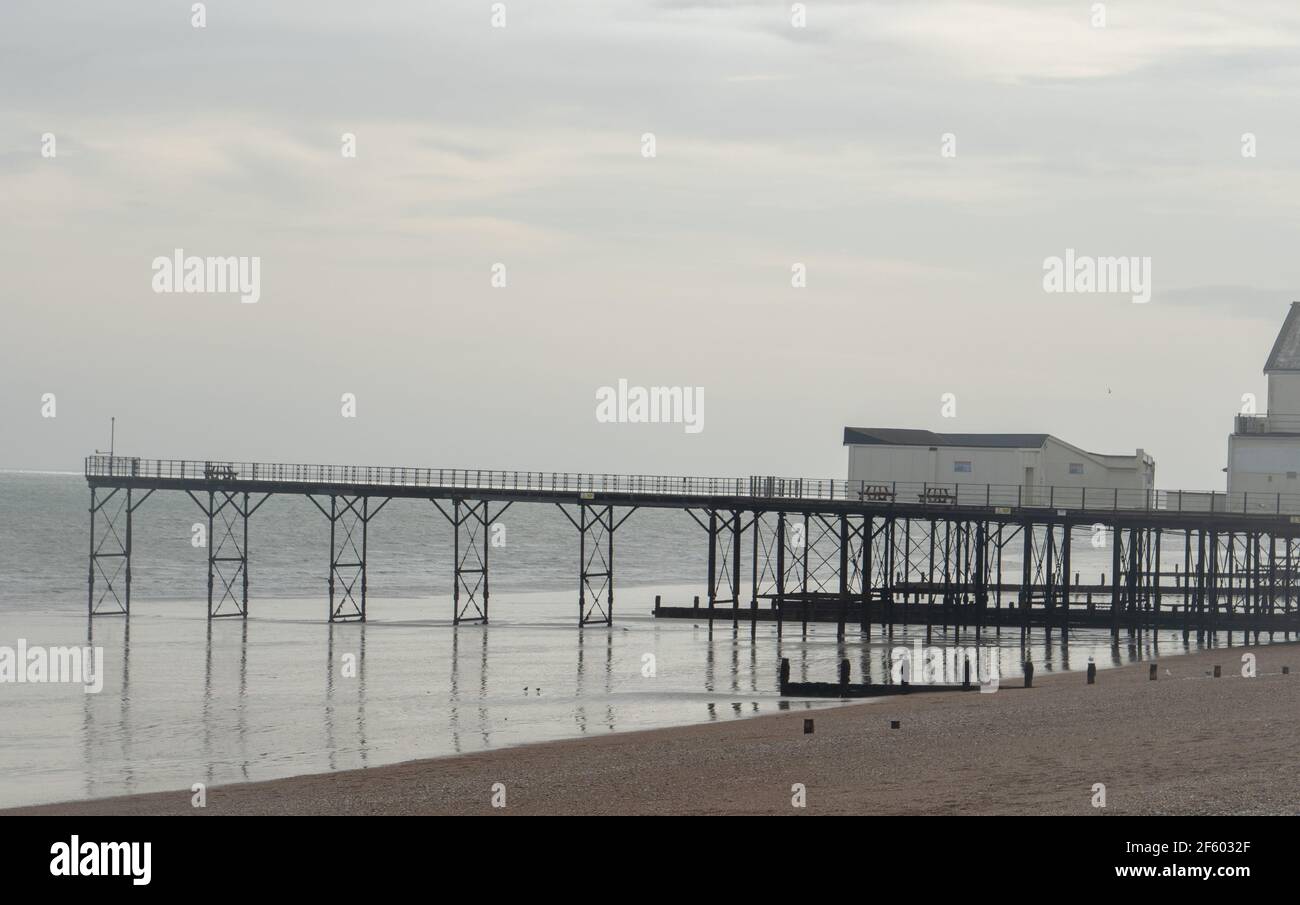 View of the pier of Bognor Regis seen in March 2021 Stock Photo - Alamy